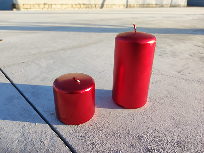 wholesale metallic paint effect pillar candles - Allite-Radiance Candle