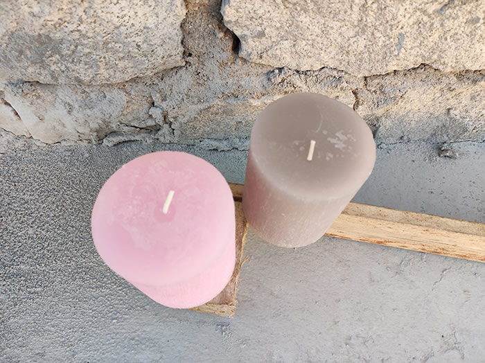 scratch design colorful pillar candles manufacture - Allite-Radiance Candle